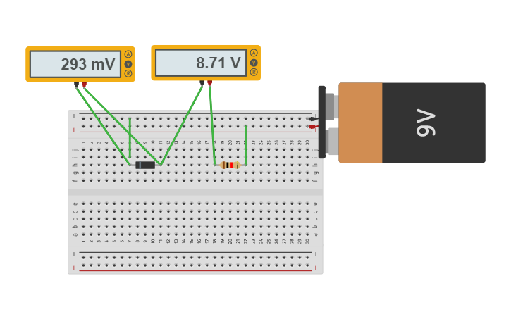 Circuit Design Measure Voltage And Current Of Diode Tinkercad