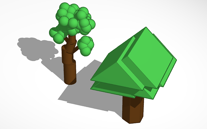 3D design TWO TREES | Tinkercad