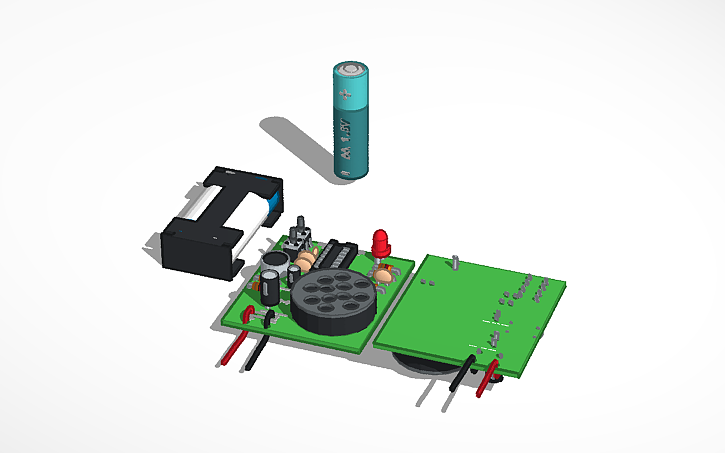 3D design Sound recorder circuit - Tinkercad