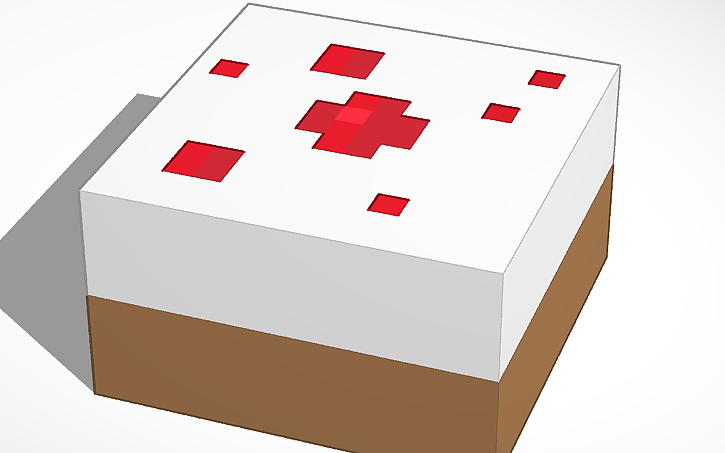 3D design Minecraft Cake | Tinkercad