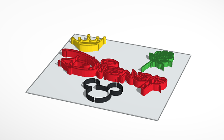 3D design Disney Plaque - Tinkercad