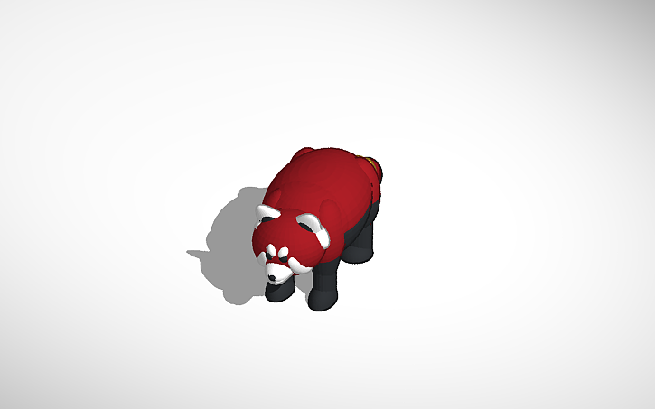 3D design Red panda - Tinkercad