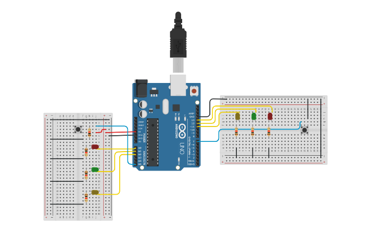 Circuit design Digital Input and Output | Tinkercad