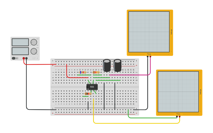 Circuit design 555 timer | Tinkercad