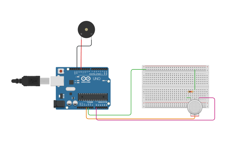Circuit design flame detector - Tinkercad