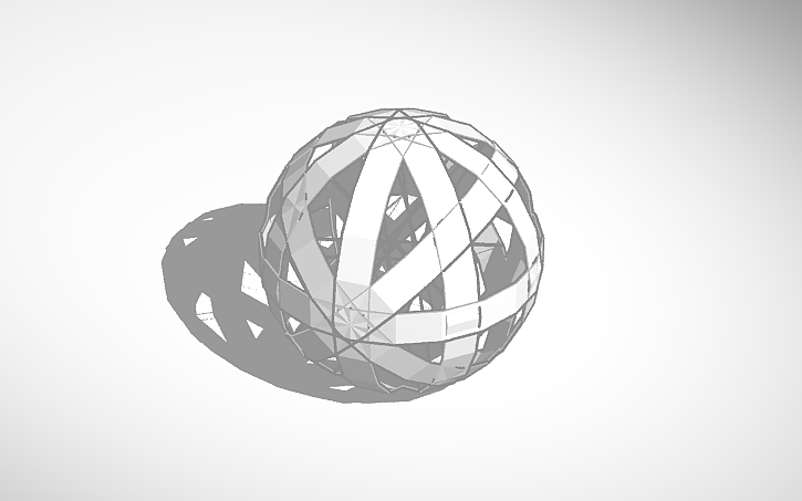 3D design stringy ball (look inside the ball) - Tinkercad
