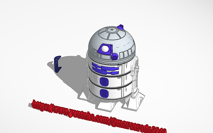 3D design R2D2 Star Wars vR7 - Tinkercad