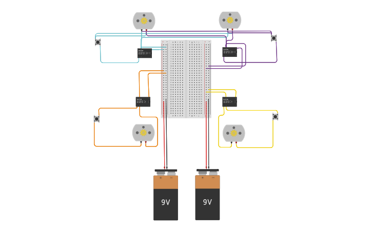 Circuit design Differential Drive - Tinkercad