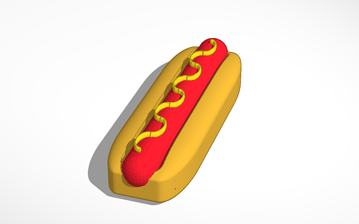 3D design hot dog - Tinkercad