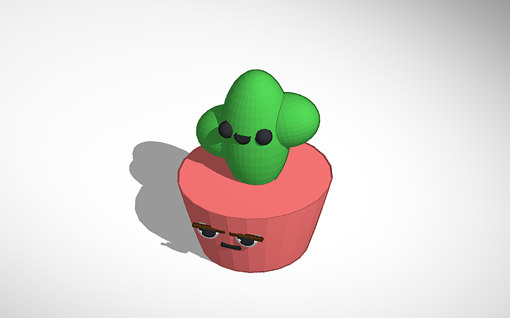 3d Design Kawii Cactus Tinkercad