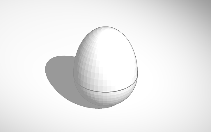 3D design Egg - Tinkercad