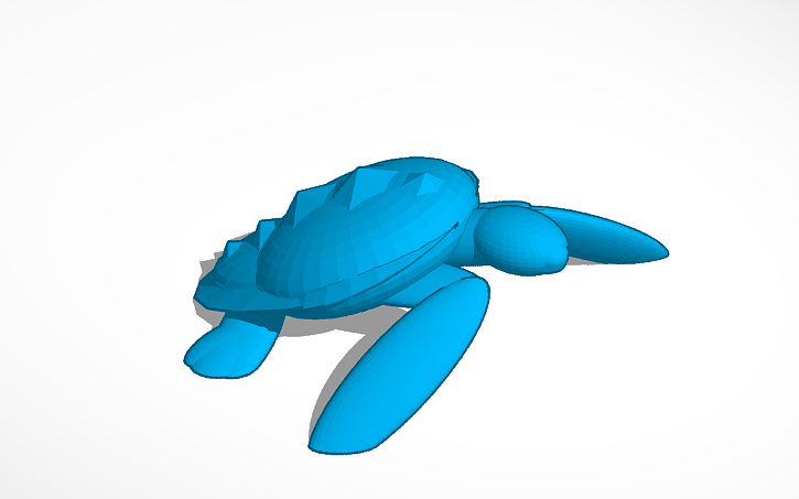 3D design Simple Sea Turtle (Totemic) - Tinkercad