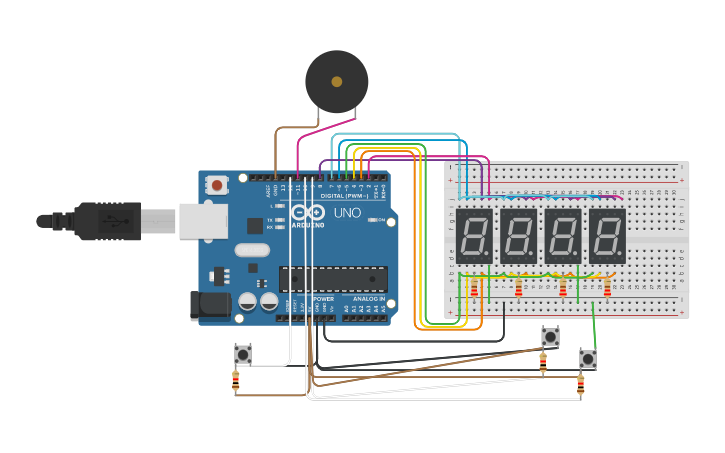 Circuit design ECE 301 Cooking Timer | Tinkercad