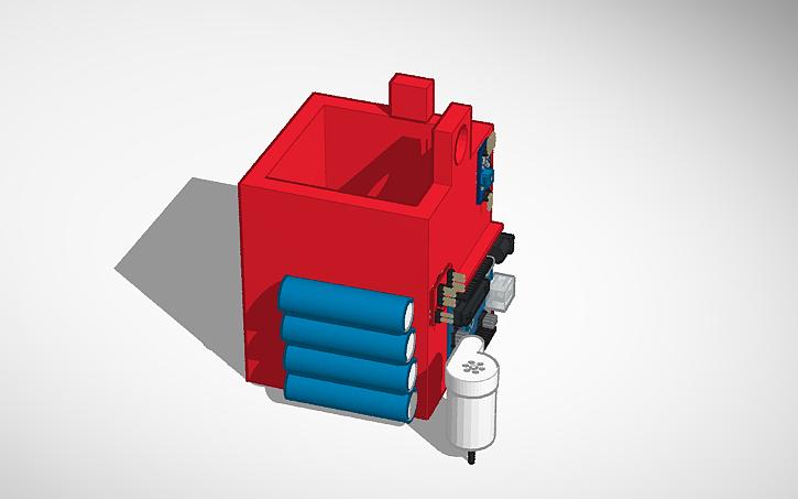 3D design prototype penyiraman otomatis - Tinkercad