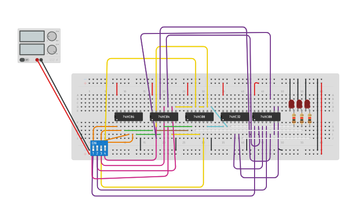 Circuit Design 2 Bit Comparator Tinkercad