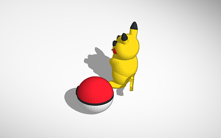 3D design Пикачу - Tinkercad