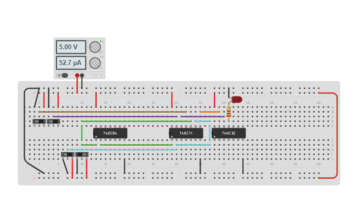 Circuit design 2x1 Multiplexer | Tinkercad