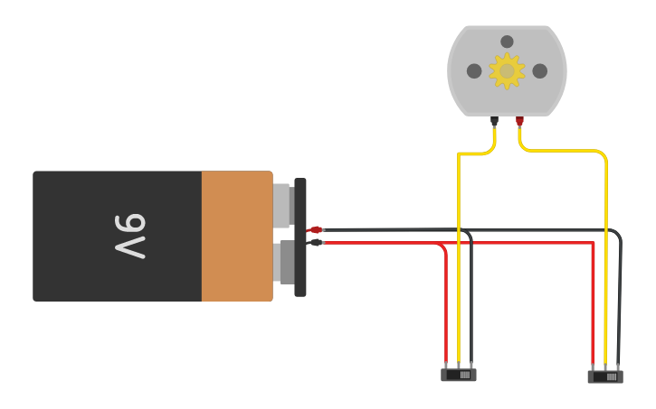 Circuit design Rotate DC Motor using slide switch - Tinkercad