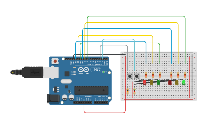 Circuit design Ejercicio 11 - Dos Semaforos cruce de avenida con 2 ...