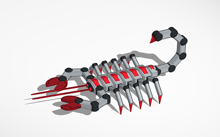 3D design scorpio robot - Tinkercad