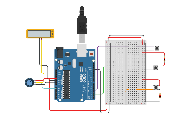 Circuit design Pull-up/down resistor | Tinkercad Circuit design Pull-up/down resistor | Tinkercad