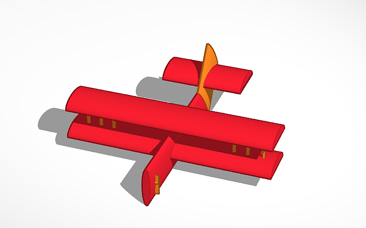 3d Design Biplane Tinkercad