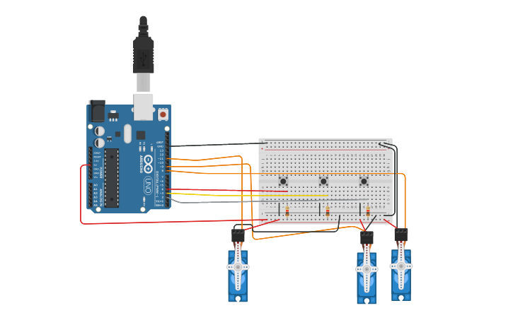 Circuit design examen final primer ejercicio - Tinkercad