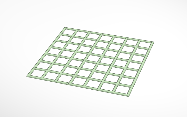 3D design 12-2-12mm grid - Tinkercad