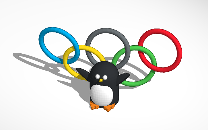 3D design Olympic Rings - Tinkercad