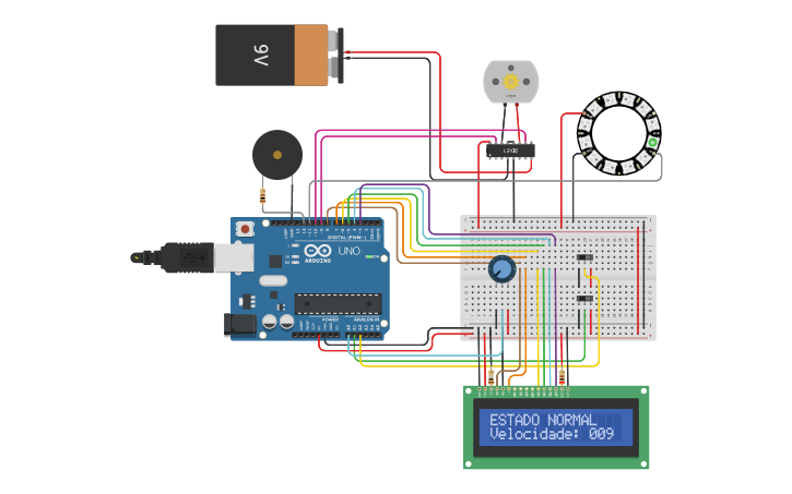 Circuit design Copy of Esteira Seletora | Tinkercad