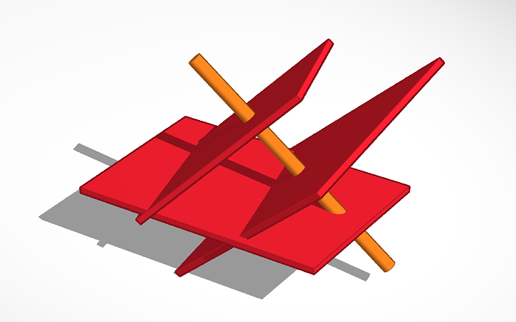 3D design Two Planes Perpendicular One Line - Tinkercad
