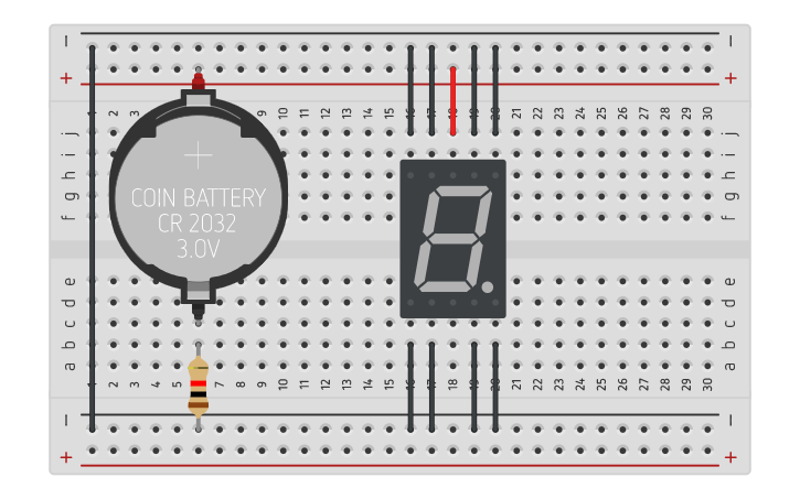 Circuit design 7 Segment Display | Tinkercad