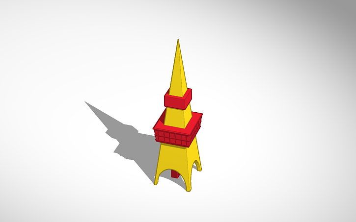 3D design Tokyo Tower - Tinkercad