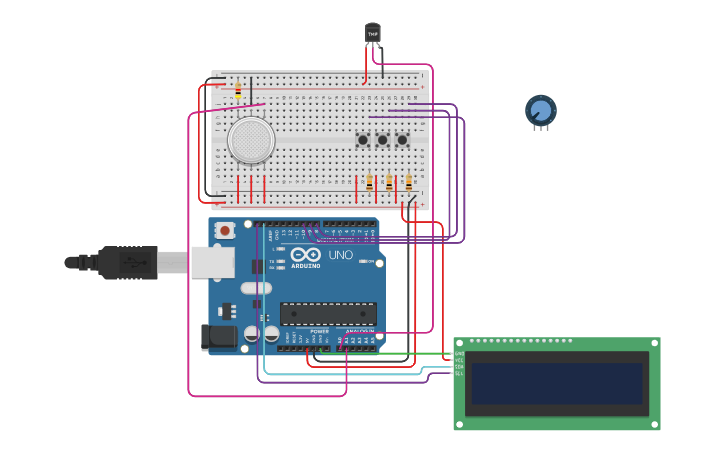 Circuit design Weather Station - Tinkercad