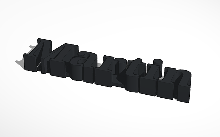 3D design Mi nombre Martin | Tinkercad