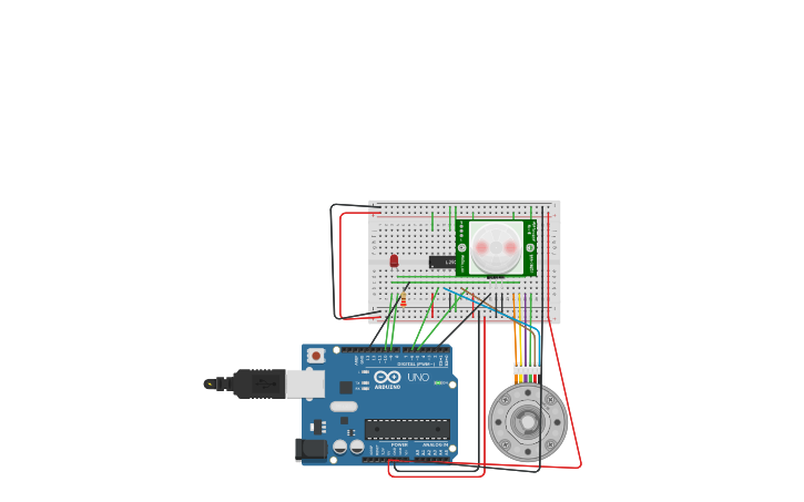 Circuit design PIR Motion Sensor - Tinkercad