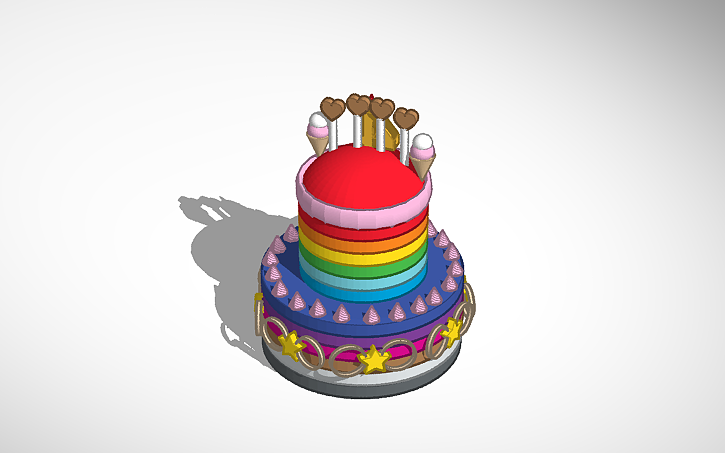 3D design birthday cake | Tinkercad