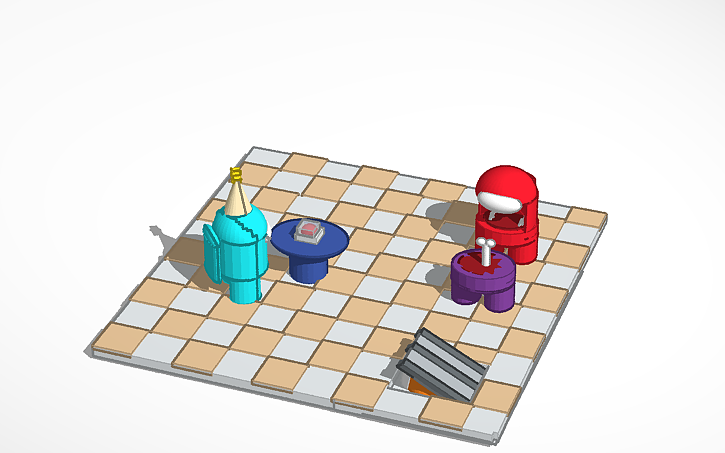 3D design Among Us Cafeteria Scene | Tinkercad