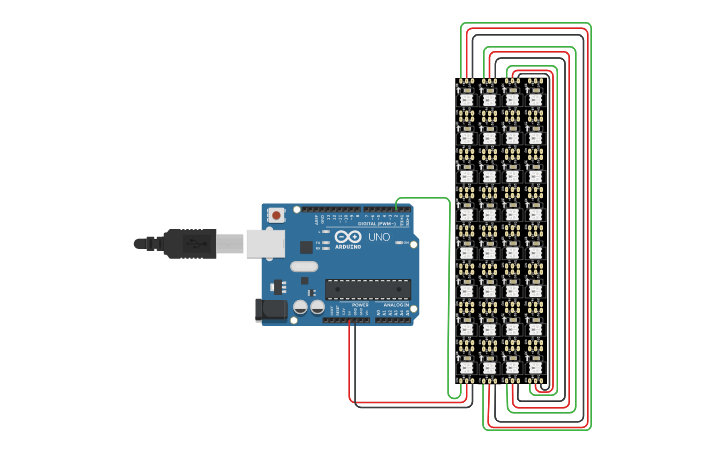 Circuit design 4x LED | Tinkercad