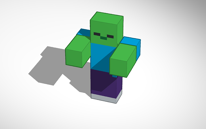 3D design Minecraft Zombie | Tinkercad