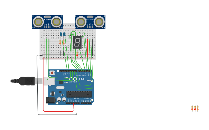 Circuit design Free-touch Elevator - Tinkercad