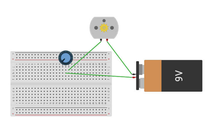 Circuit Design Dc Motor With Potentiometer Tinkercad