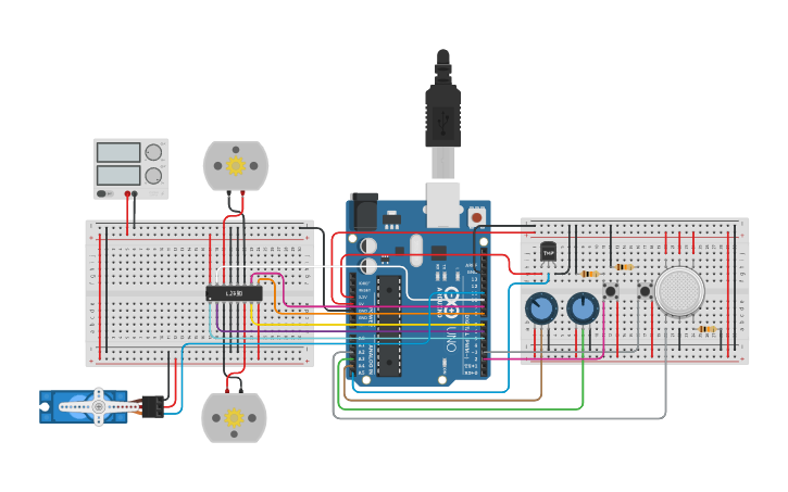 Circuit design EXAMEN 7 | Tinkercad