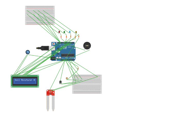 Circuit design Plant Monitoring System - Tinkercad