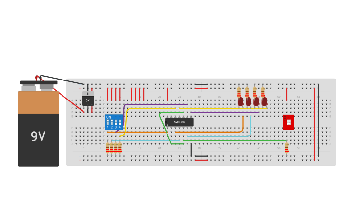 Circuit design ΧOR Masking | Tinkercad