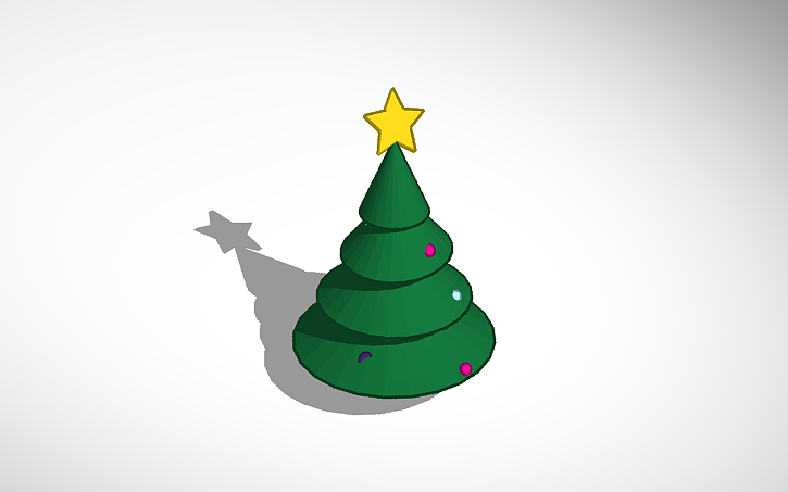 3D design christmas tree - Tinkercad