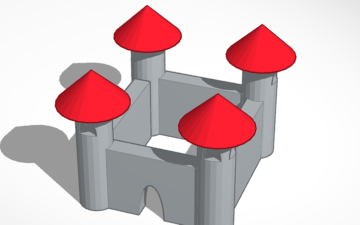 3D design Zamek - Tinkercad