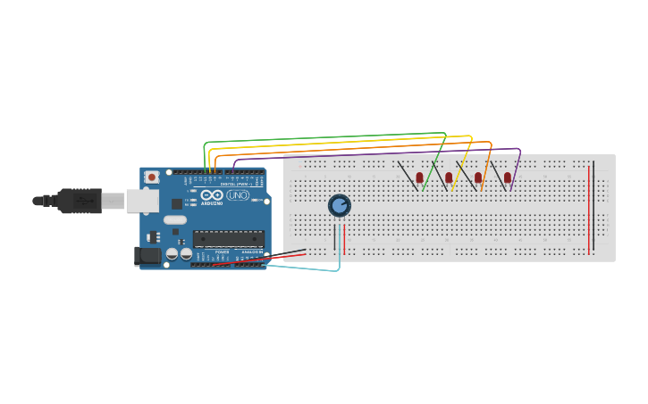 Circuit design array and sequencer example | Tinkercad