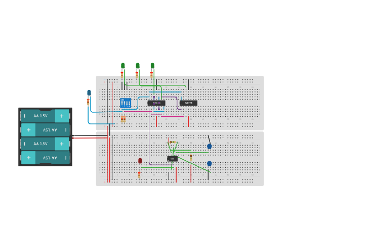 Circuit Design 3 Bit Up Counter Tinkercad