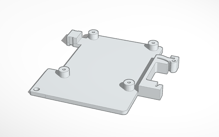 3D design Raspberry Pi DIN rail mount - Tinkercad
